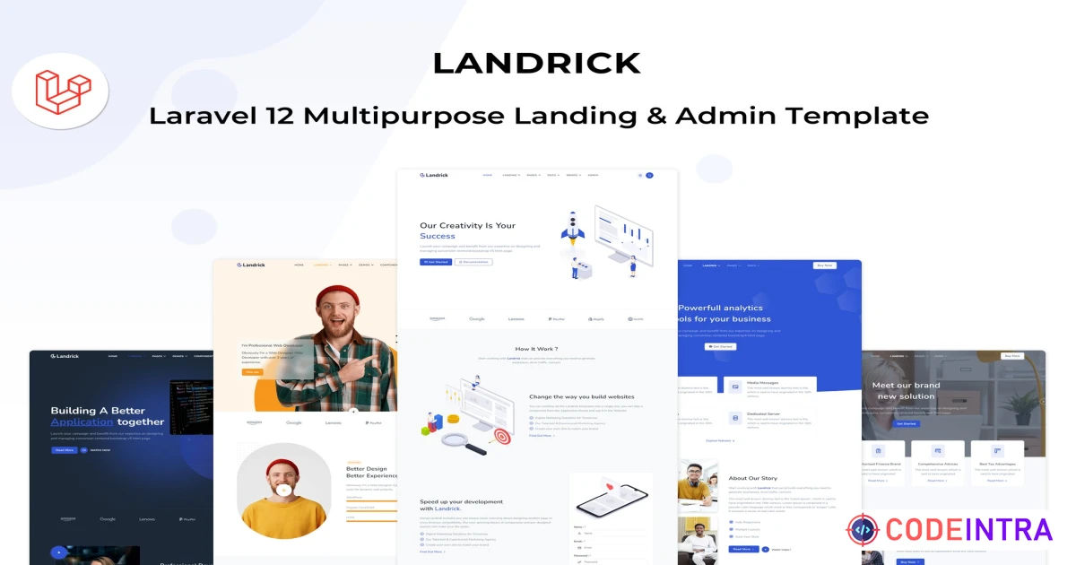 Landrick - Laravel 12 Landing & Admin Template - Codeintra