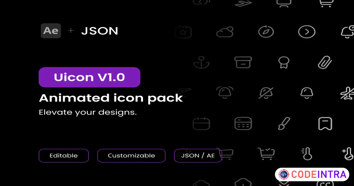 Uicon V1.0 / Animated Icons - Icons - Codeintra